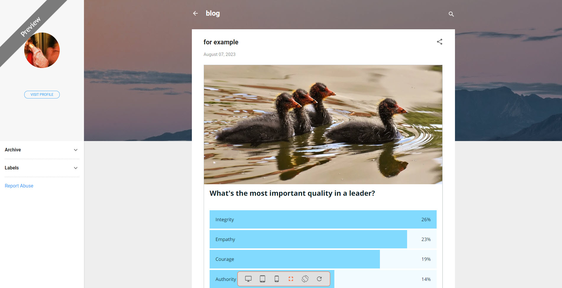 Blogger Poll - Create a Free Poll in Seconds | Opinion Stage